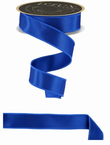1.5" X 10Yd Wired Deluxe Ribbon-Satin Fused-Royal Blue-LX400525 ...